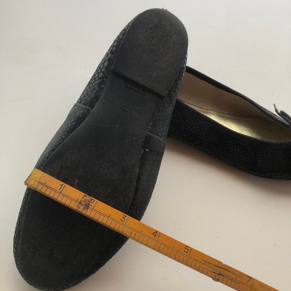 London Sole | Shoes | London Sole Black Leather Snake Ballet Flats 39 ...